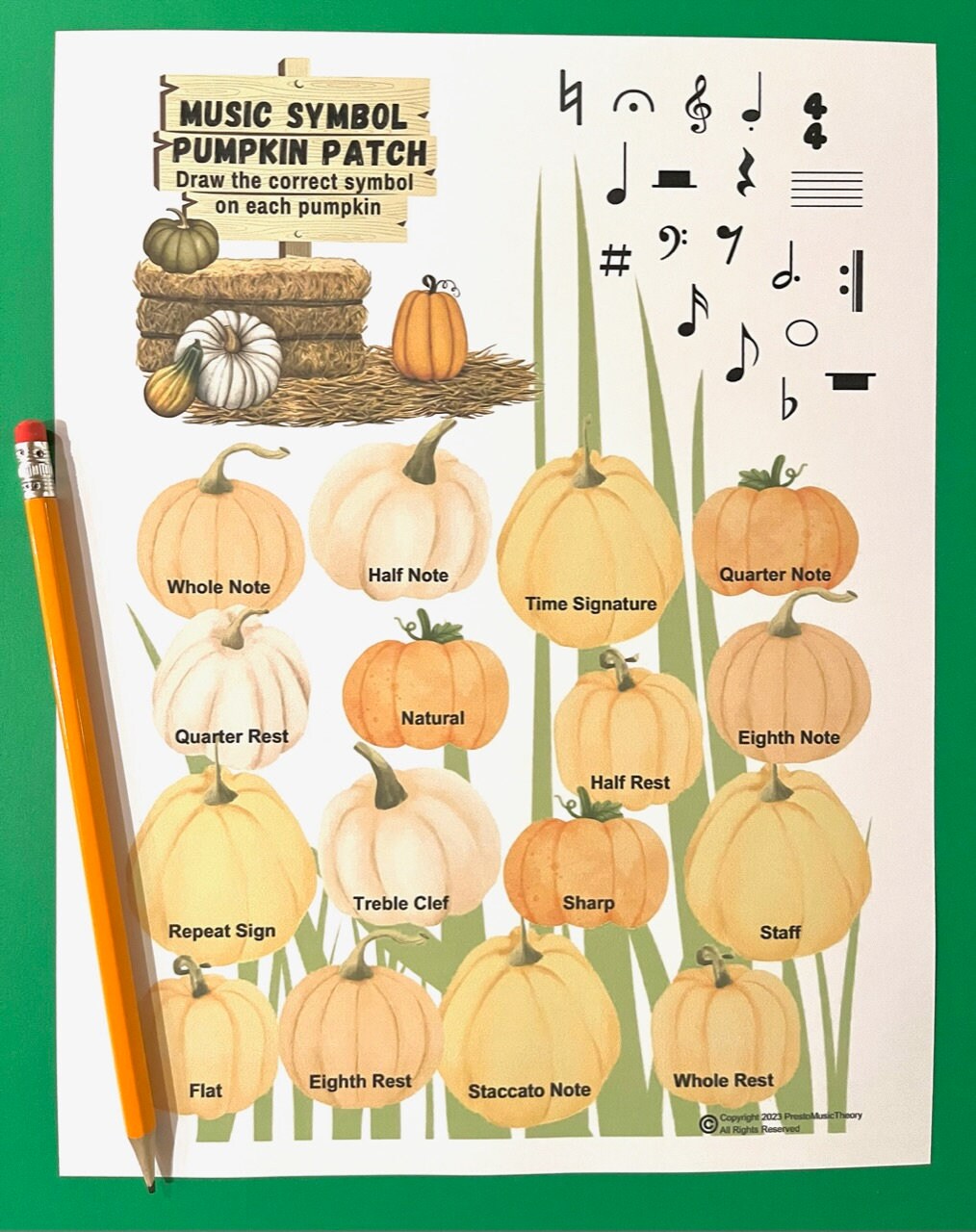 Fall Music Fun on the Farm! Music Symbols, Music Rests, Fall Music ...