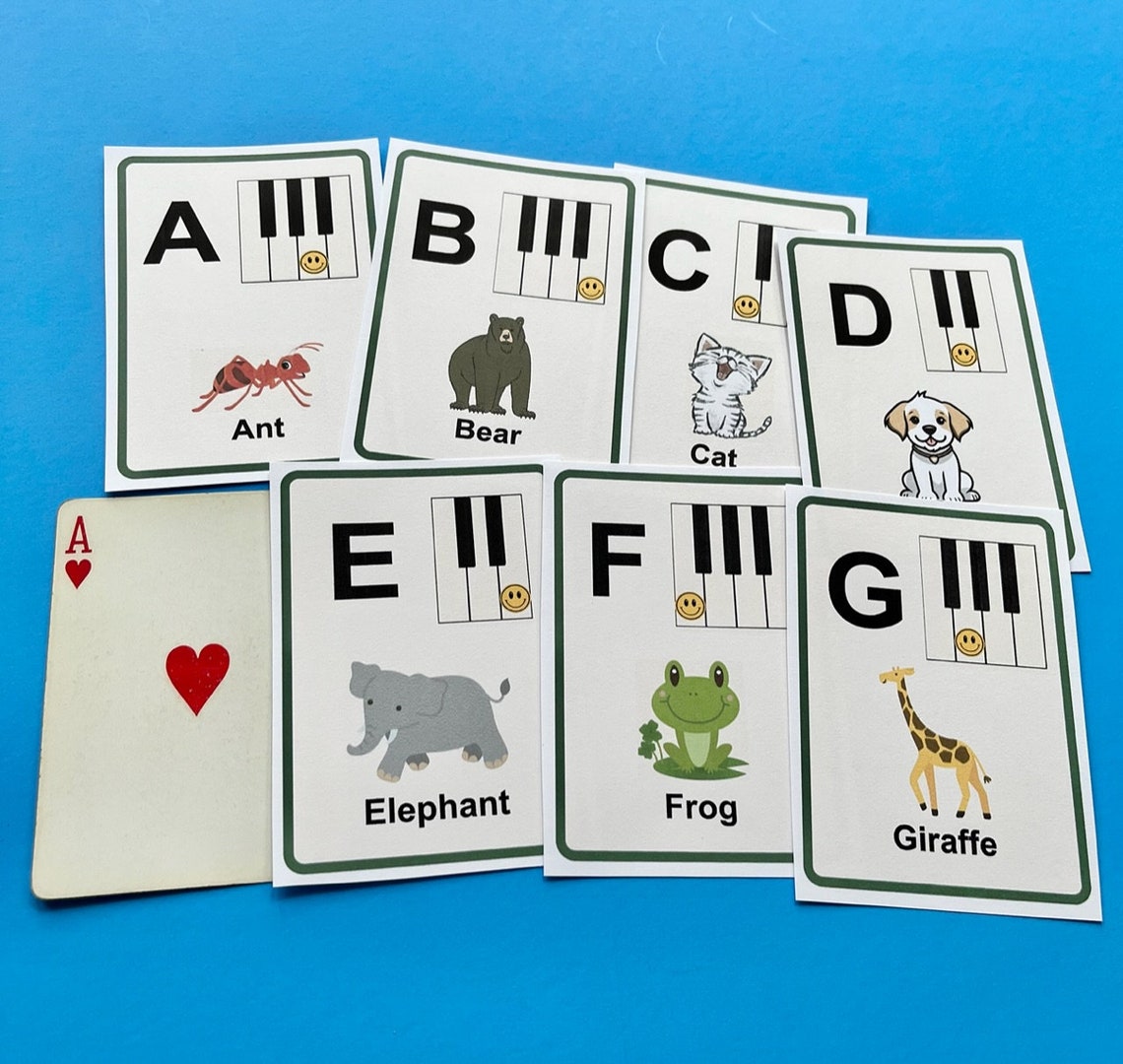 Piano Key Flashcards and Music Worksheet. Preschool Piano Flashcards ...
