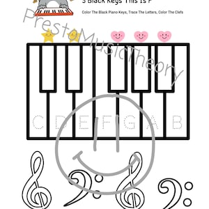 Preschool Music Worksheets, Preschool Piano, Preschool Piano Theory ...