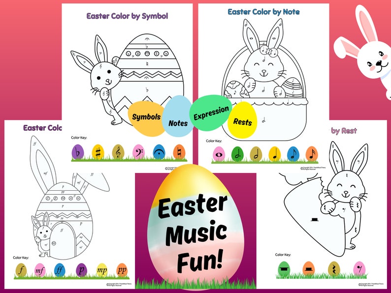 Easter Music Fun, Easter Music Worksheets, Easter Piano Theory ...