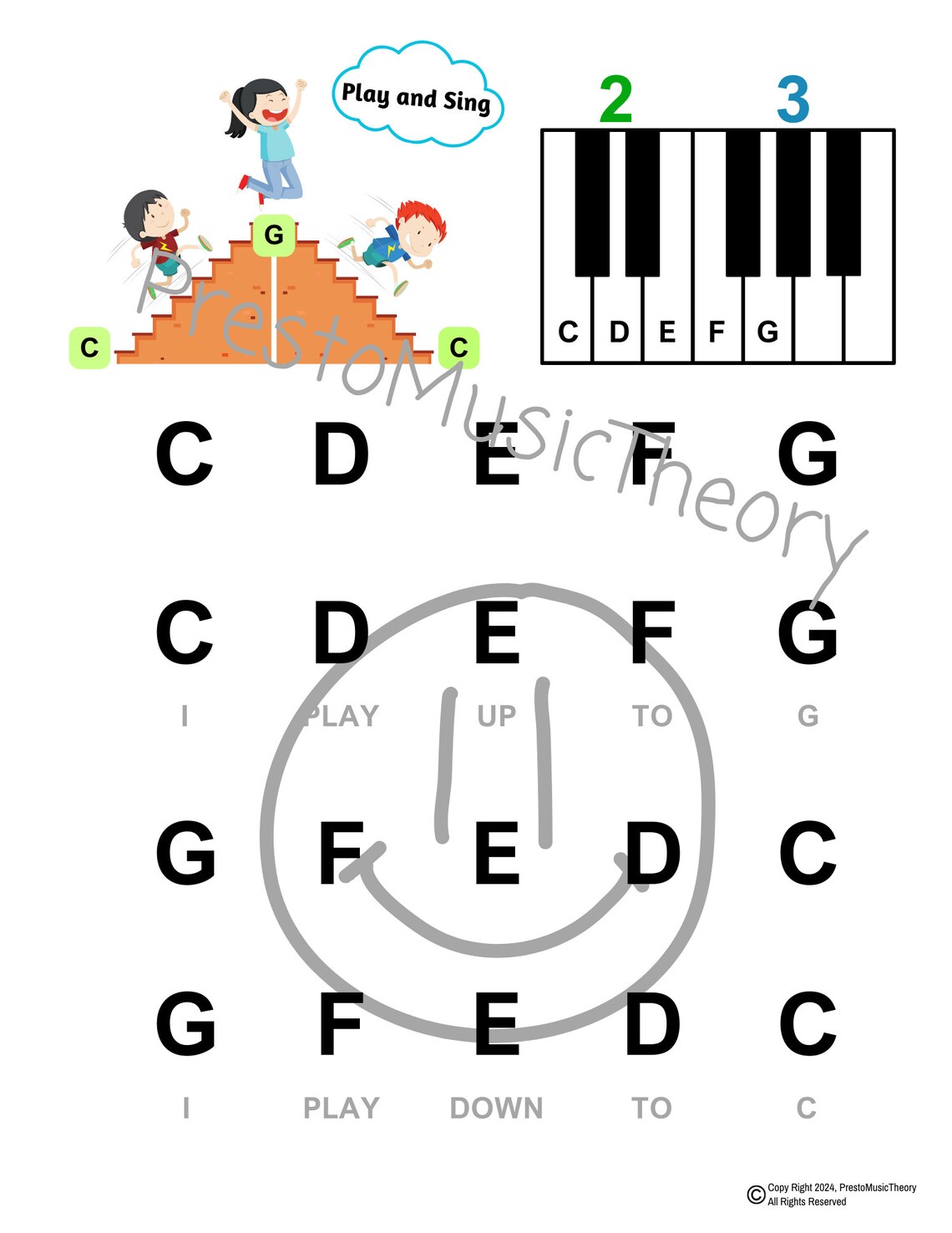 Preschool Music Worksheets, Preschool Piano, Preschool Piano Theory ...