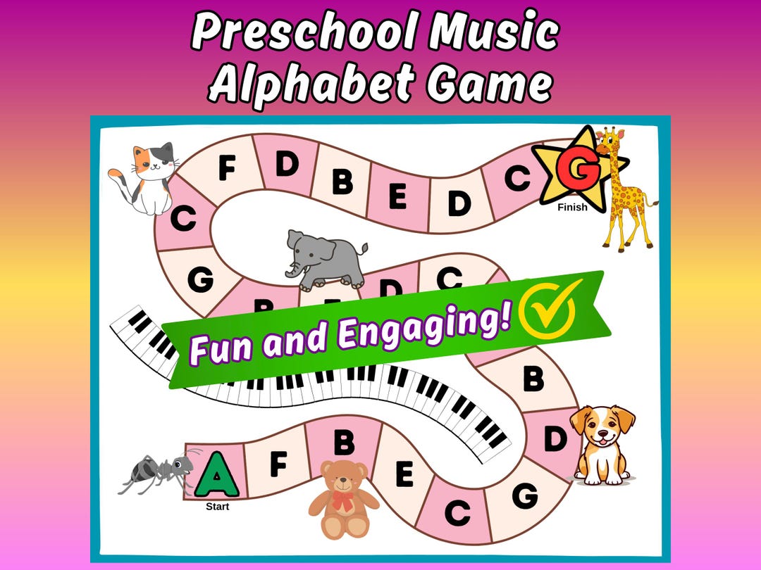 Preschool Music Alphabet Game, Preschool Music Game, Preschool Piano ...
