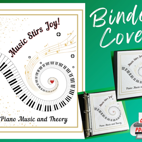 Music Note Binder Cover - Etsy