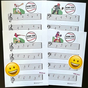 Music Note Name Review Sports Edition! Note Reading, Naming Notes ...