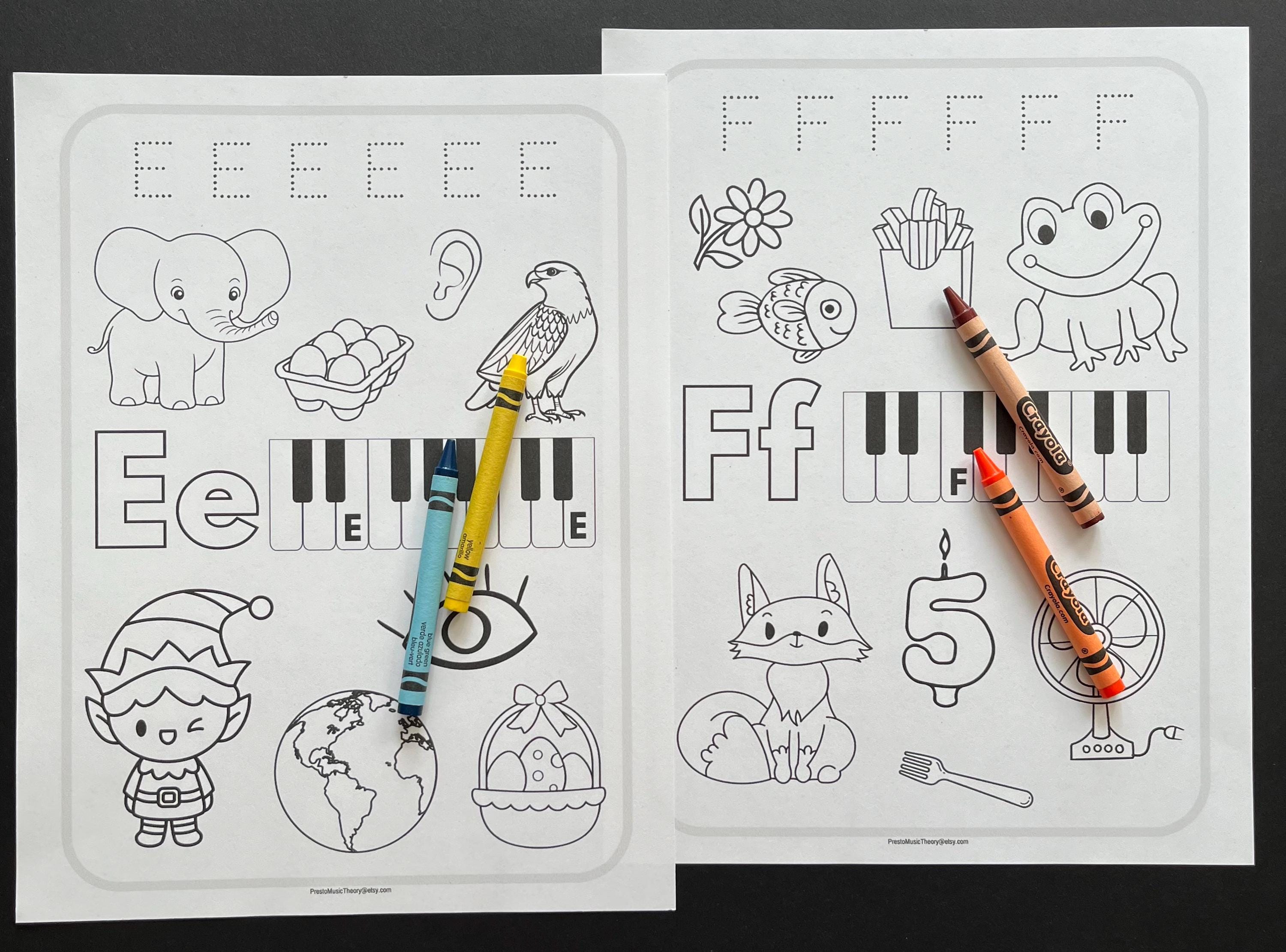 Music Alphabet Coloring Pages, Preschool Music Worksheets, Music ...