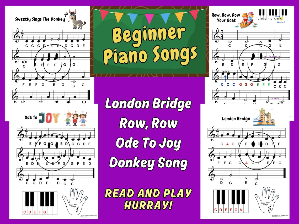 Beginner Piano Songs, Piano Songs for Kids, Beginner Piano Lessons ...