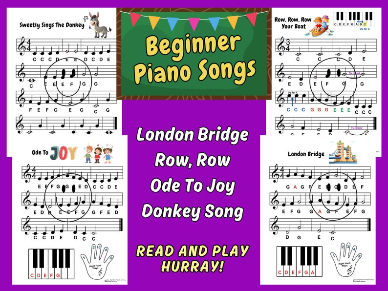Beginner Piano Songs, Piano Songs for Kids, Beginner Piano Lessons ...