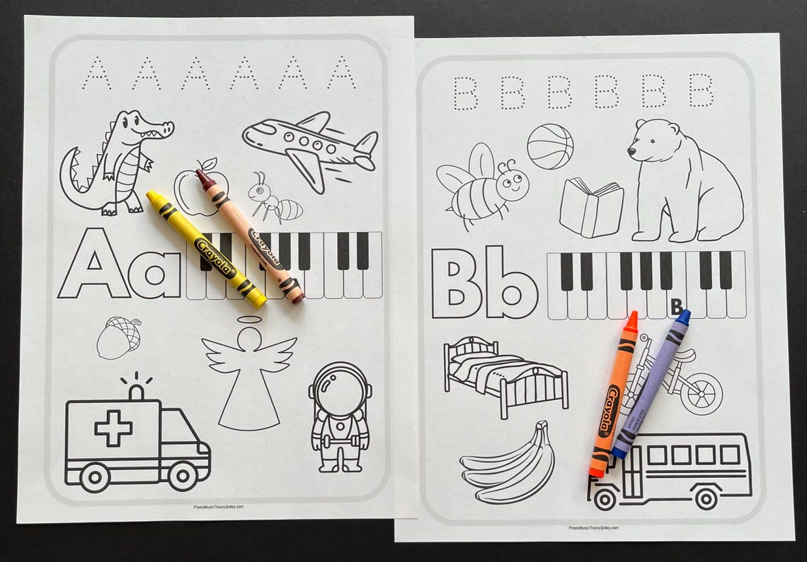 Music Alphabet Coloring Pages, Preschool Music Worksheets, Music ...