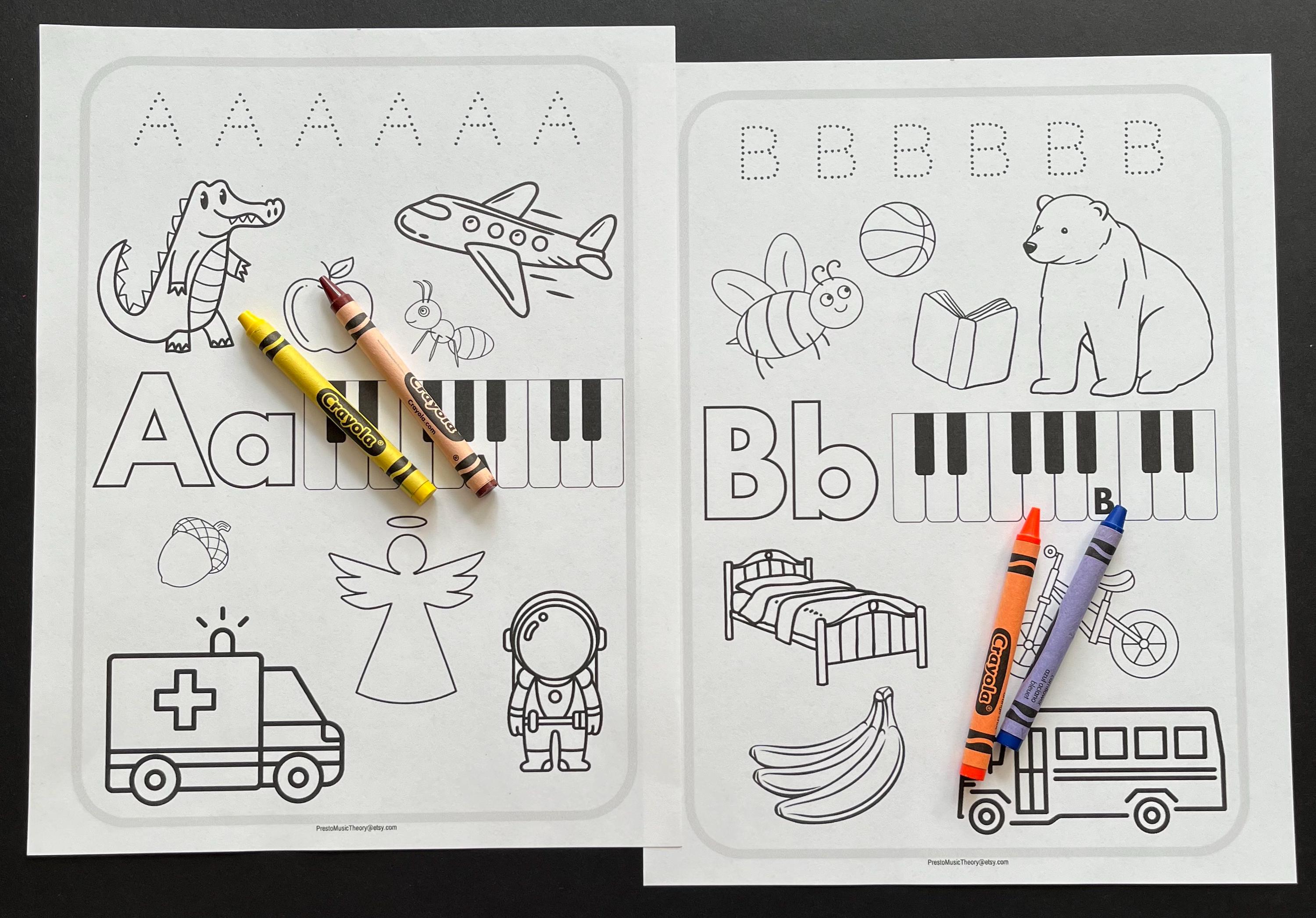 Music Alphabet Coloring Pages, Preschool Music Worksheets, Music ...