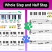 Whole Step and Half Step, Step and Skip, Piano Semitone and Whole Tone ...