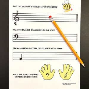 Intro to Piano Lessons and Worksheets, Perfect for First Piano Lesson ...