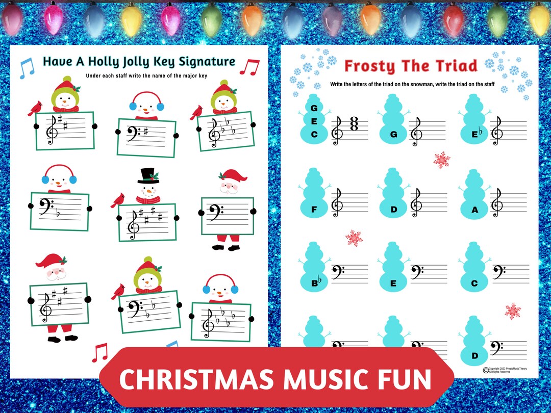 Christmas Piano Fun! Frosty the Triad & Holly Jolly Key Signatures ...