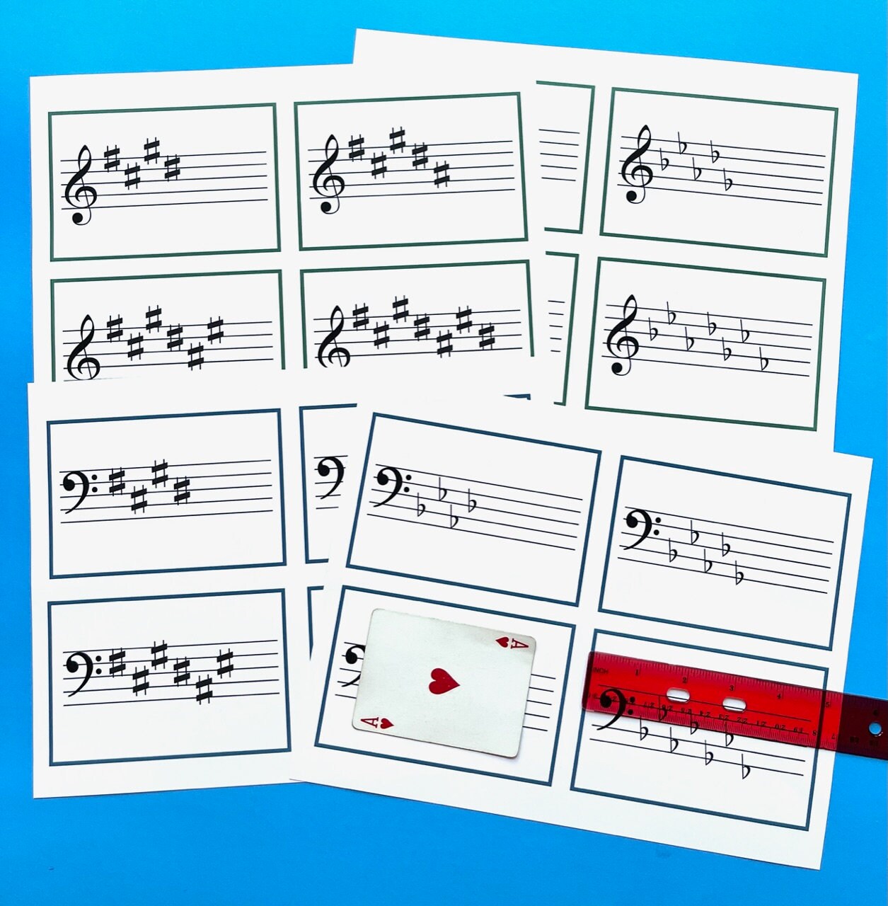 Key Signature Flashcards and Key Signature Worksheets, Major and Minor ...