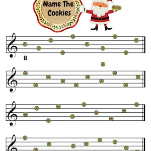 Christmas Music Worksheets, Treble and Bass Clef Note Names, Color by ...