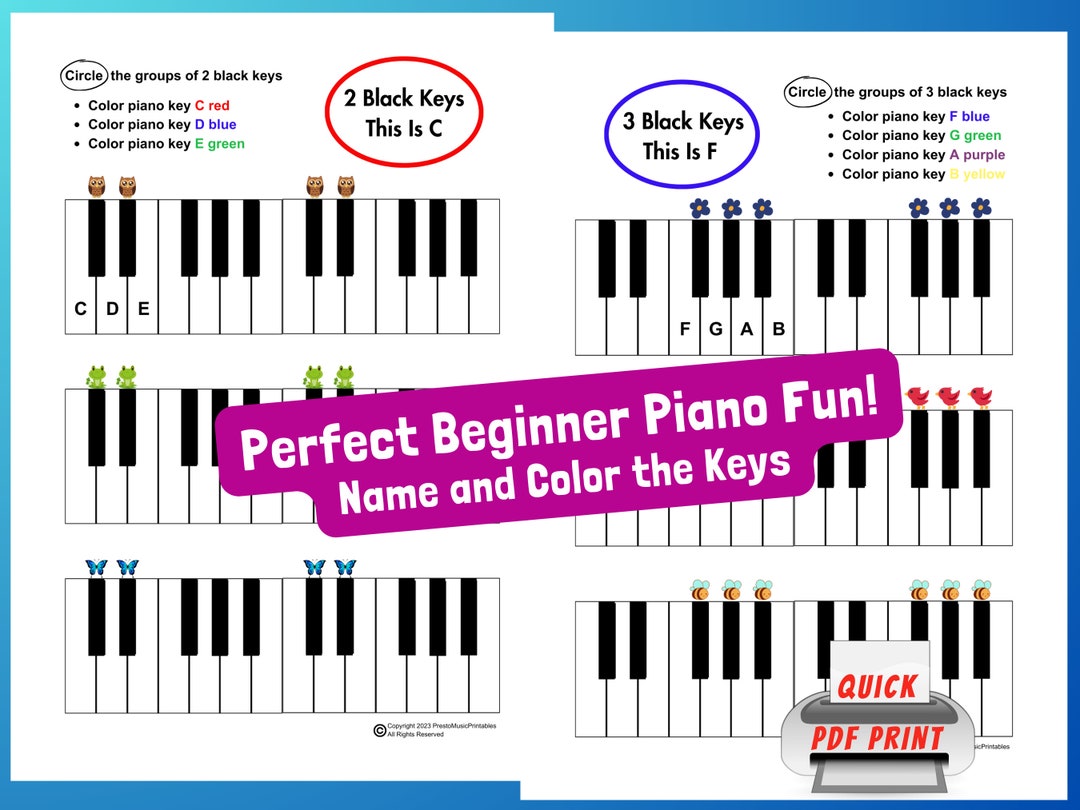 2 Black Keys This is C, 3 Black Keys This is F. Perfect Beginner Piano ...
