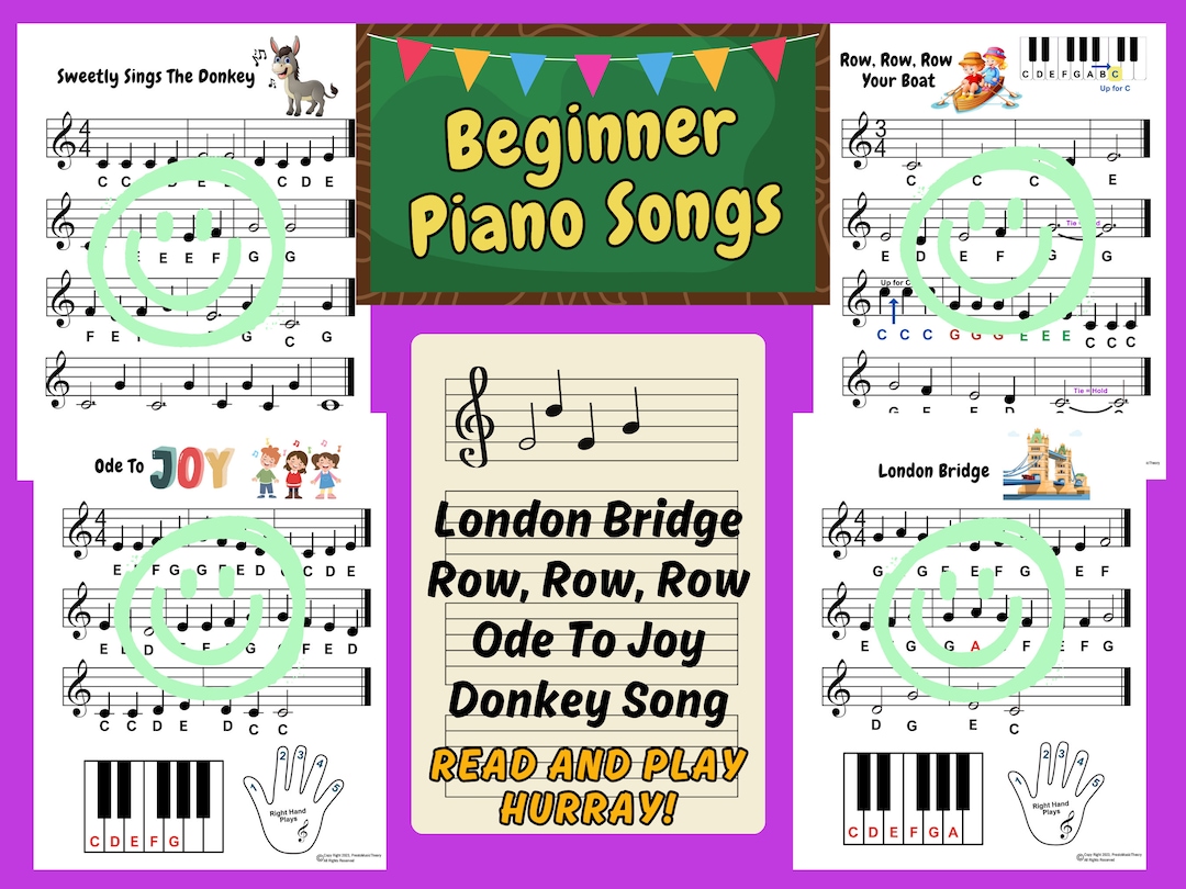 Beginner Piano Songs, Piano Songs for Kids, Beginner Piano Lessons ...