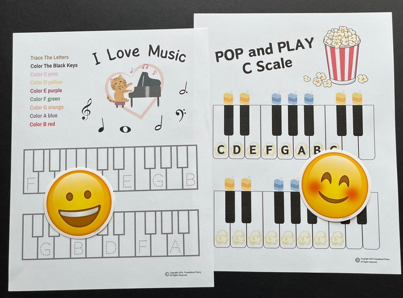 Preschool Music Worksheets, Preschool Piano Theory, Preschool Music ...