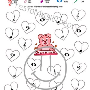 Preschool Music Worksheets, Preschool Piano, Preschool Piano Theory ...