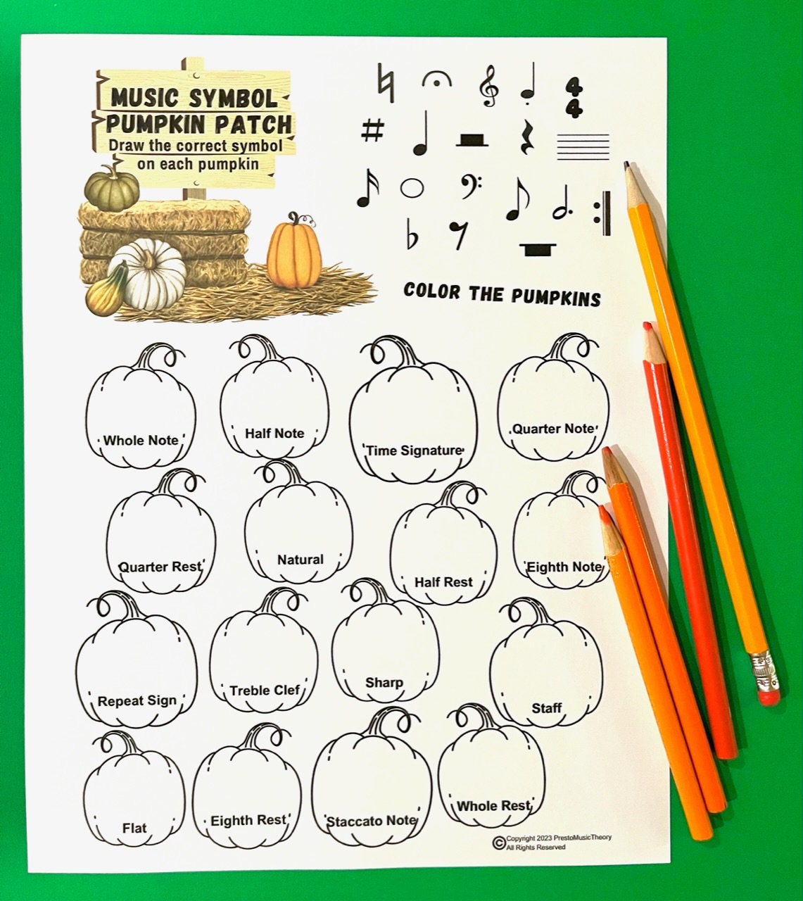 Fall Music Fun on the Farm! Music Symbols, Music Rests, Fall Music ...