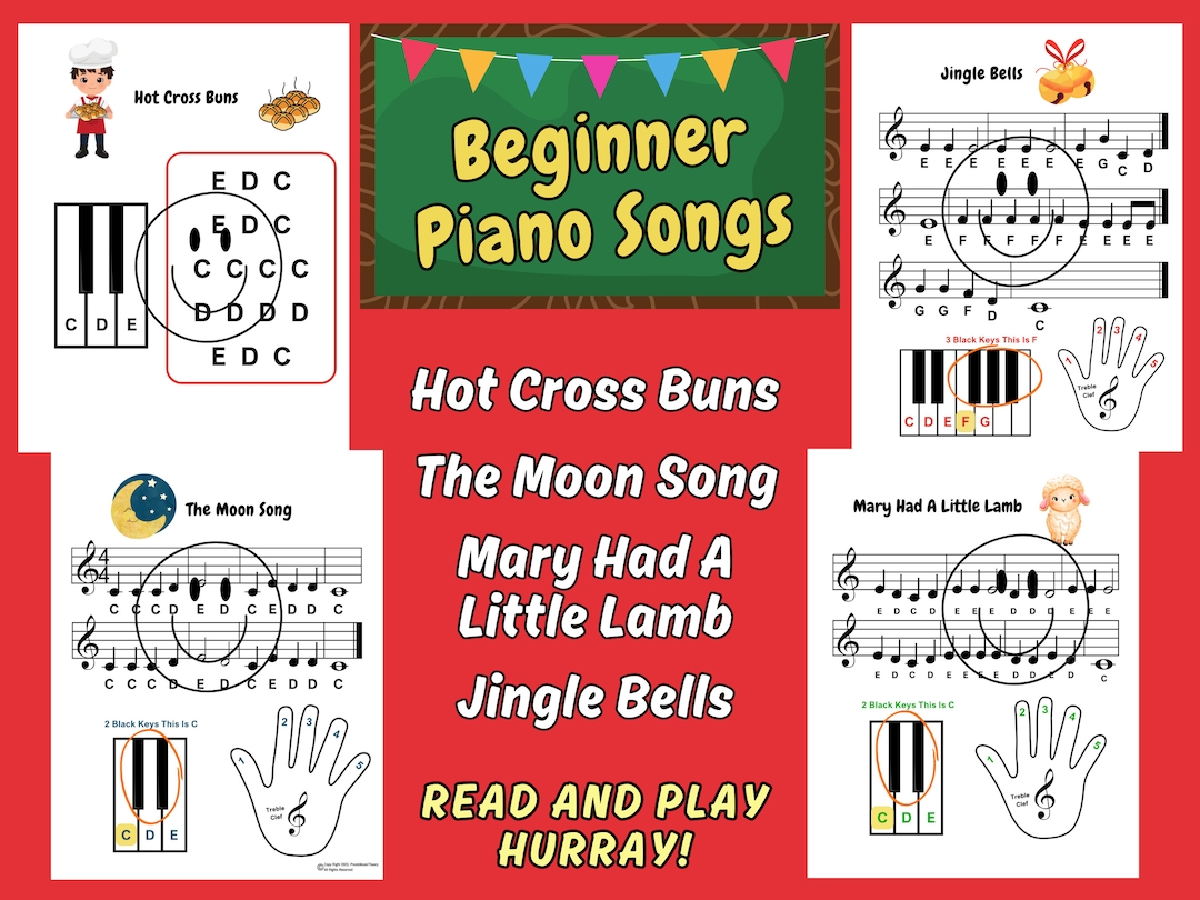 Beginner Piano Songs, Piano Songs for Kids, Beginner Piano Lessons ...