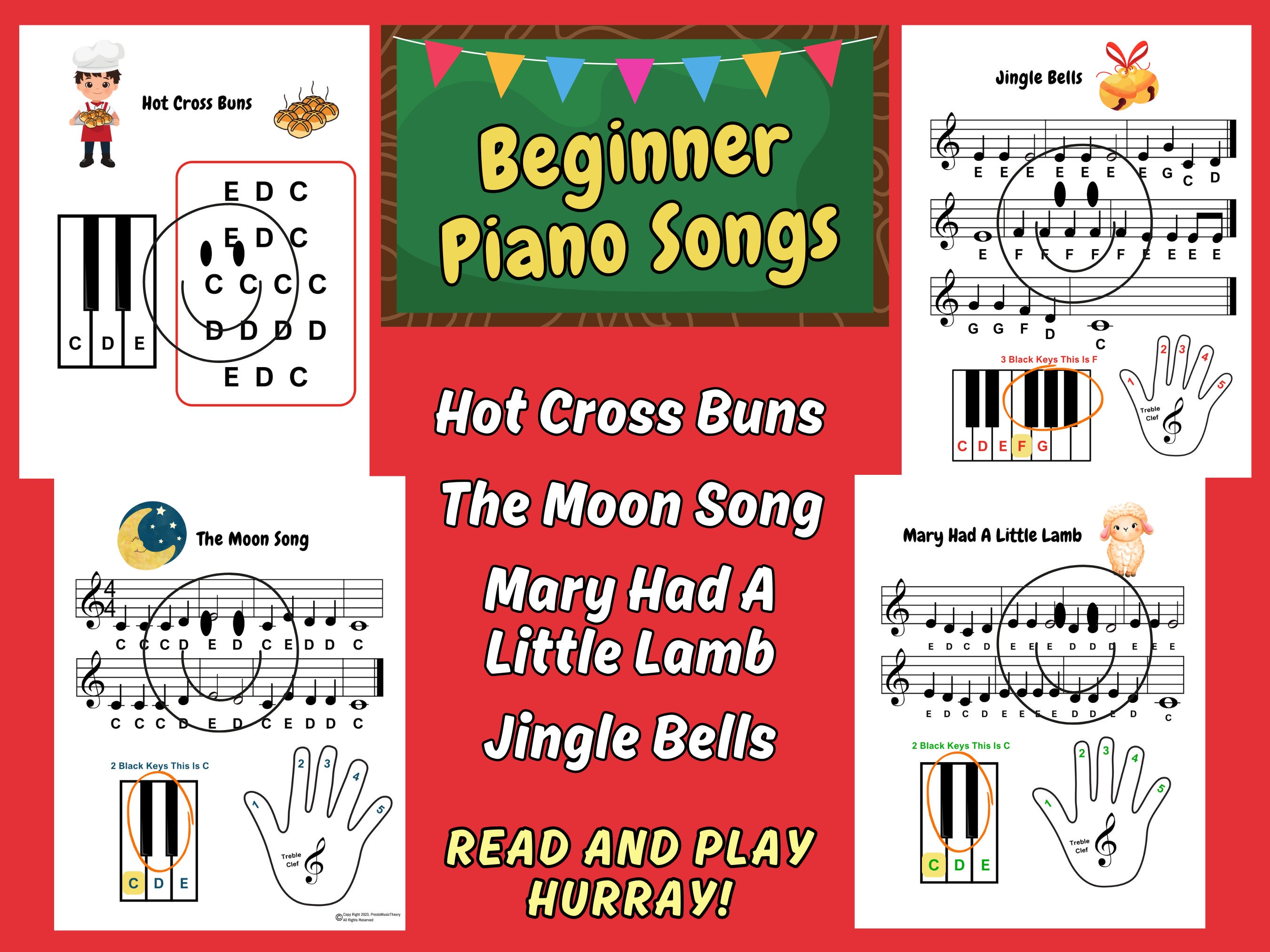 Beginner Piano Songs, Piano Songs for Kids, Beginner Piano Lessons ...