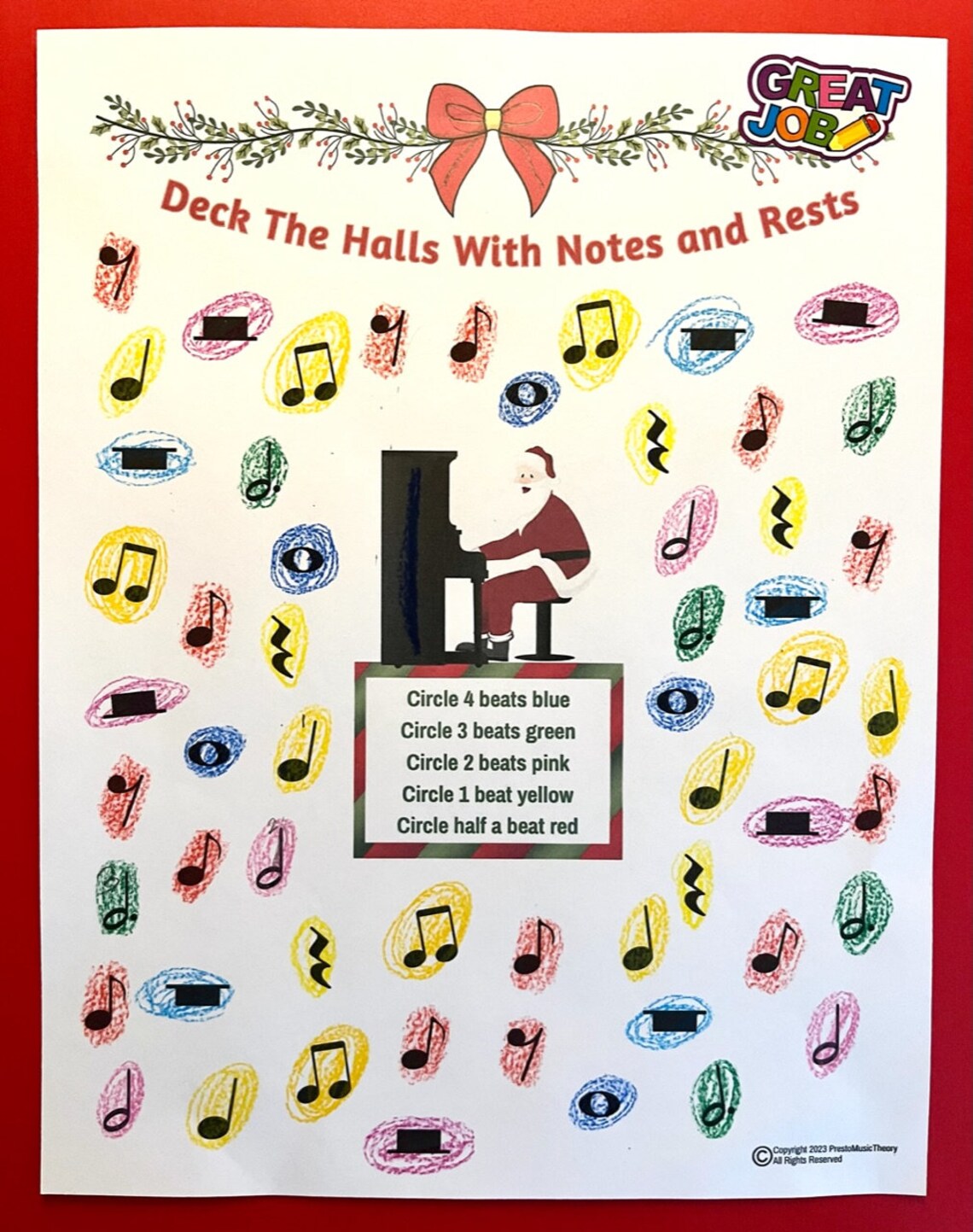 Christmas Music Fun! Christmas Tree Note Names, Deck the Halls With ...