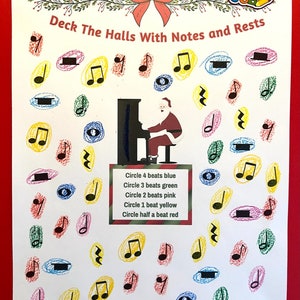 Christmas Music Fun! Christmas Tree Note Names, Deck the Halls With ...
