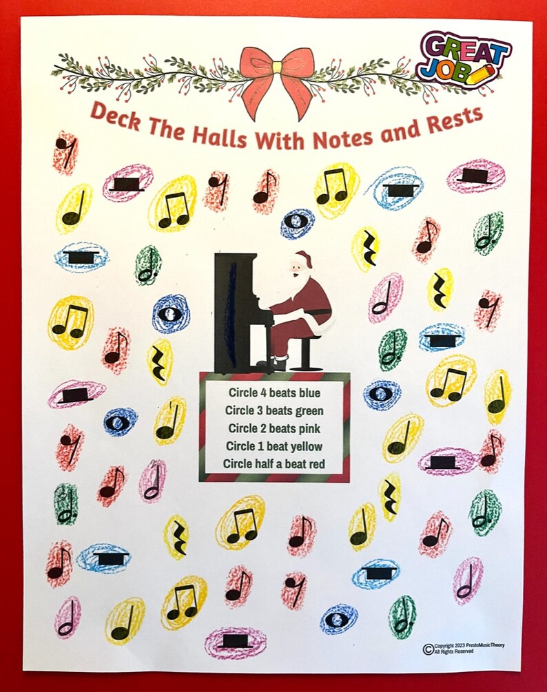 Christmas Music Fun! Christmas Tree Note Names, Deck the Halls With ...