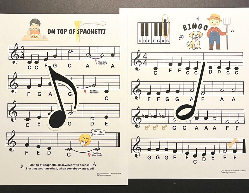 Beginner Piano Songs, Preschool Piano Music, Easy Piano Music, Piano ...