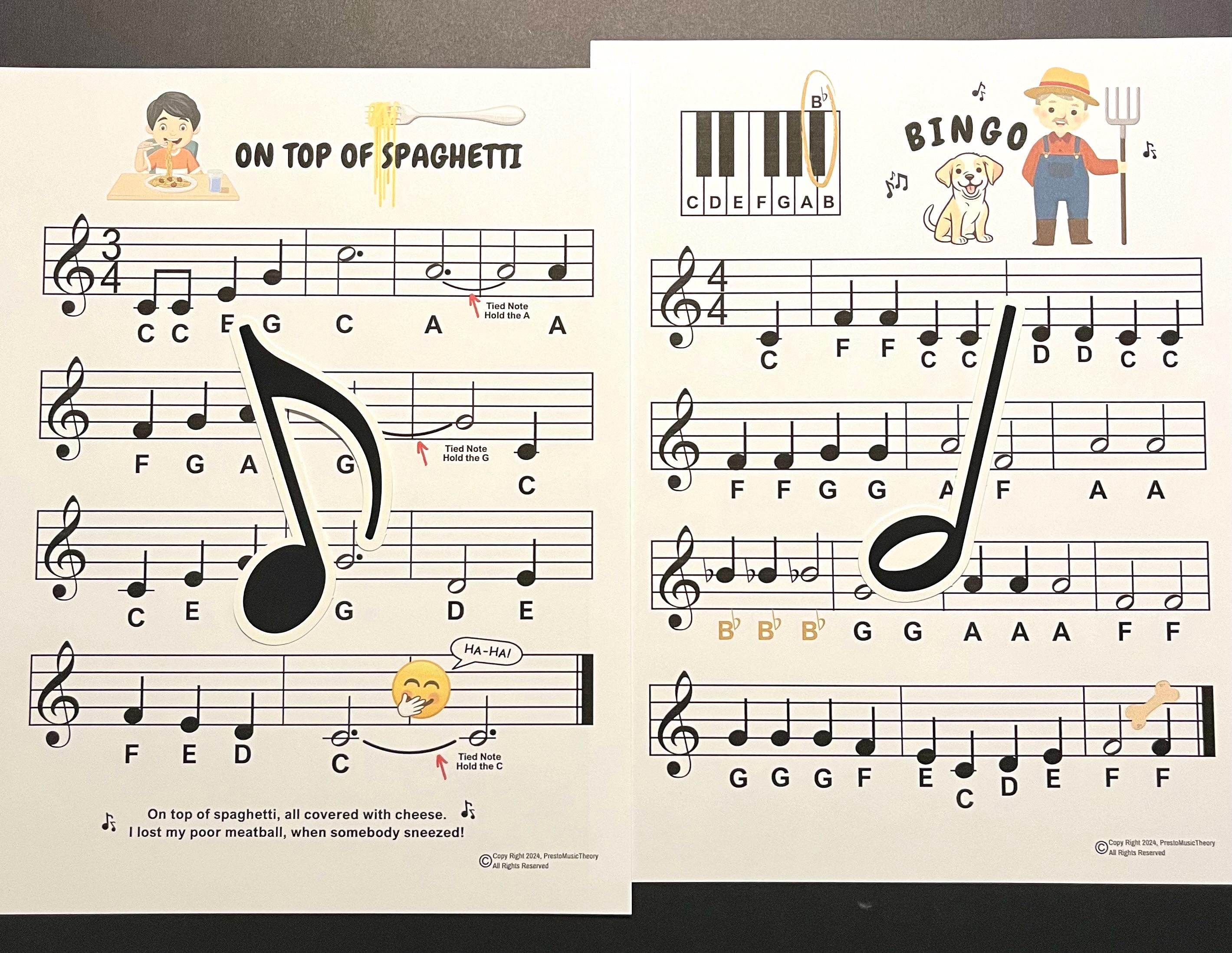 Beginner Piano Songs, Preschool Piano Music, Easy Piano Music, Piano ...