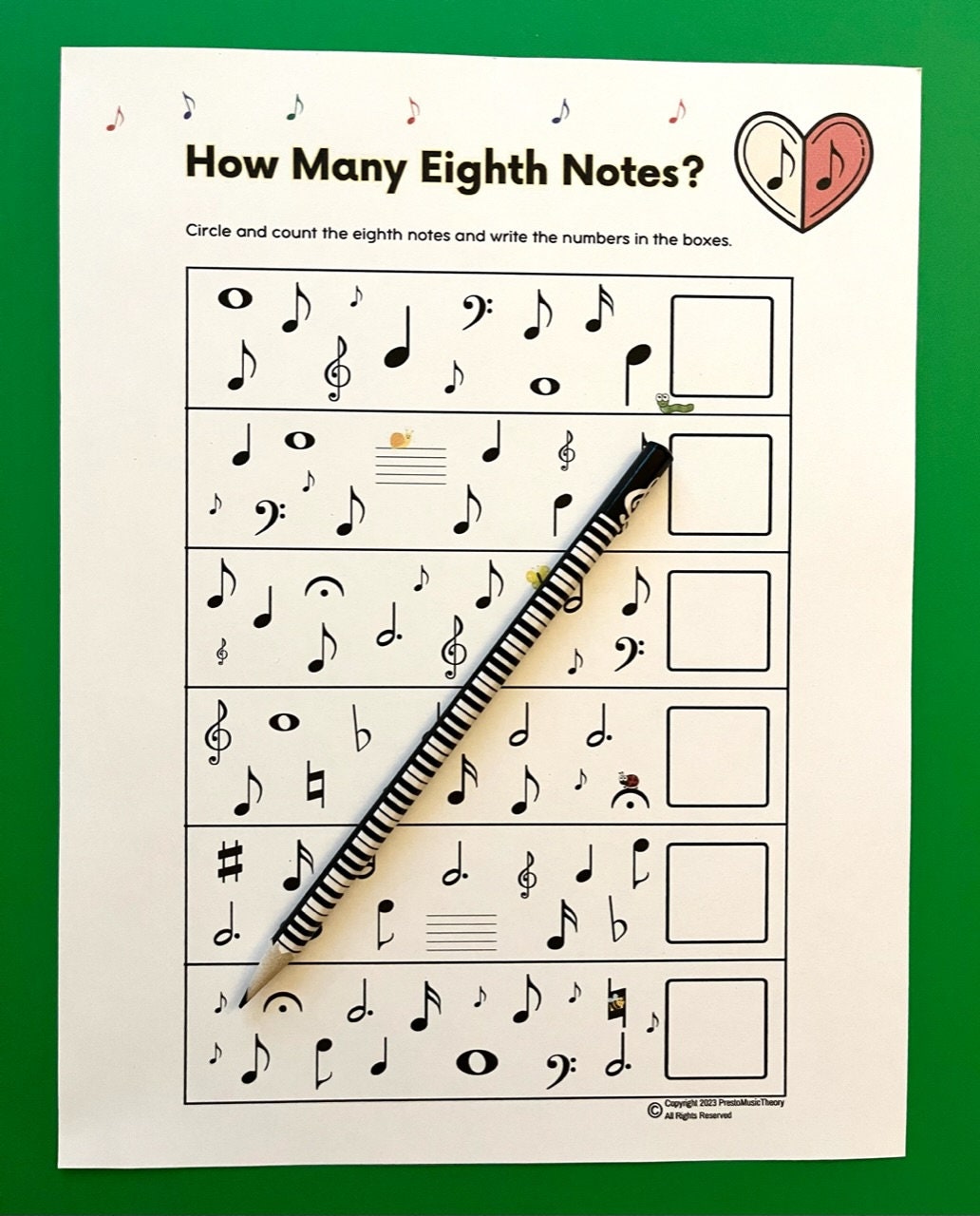 Eighth Notes and Color by Time Value, Fun Intro - Review of Eighth ...