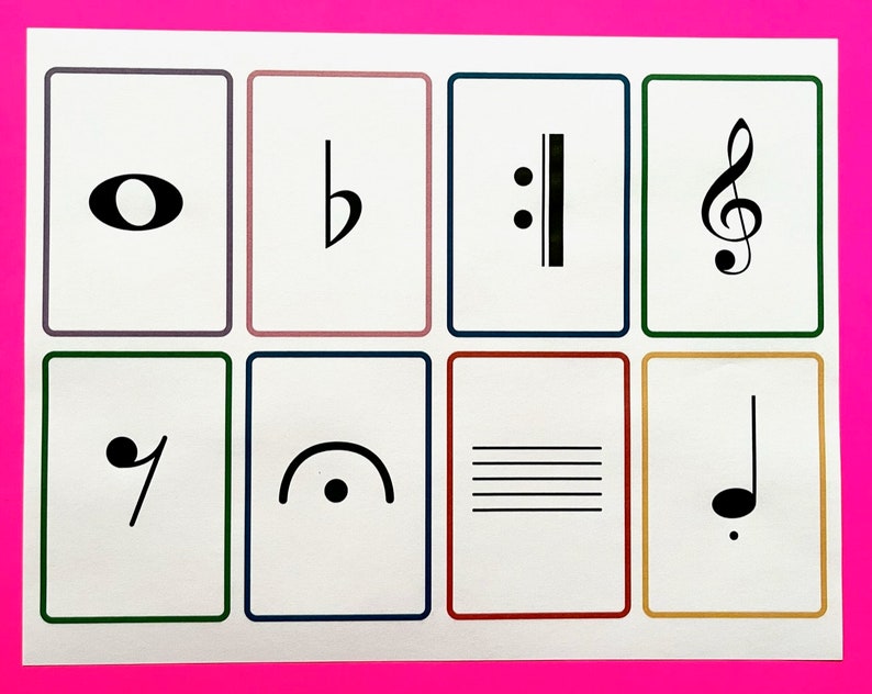 24 Music Symbol Flashcards and Draw the Music Symbol Worksheet - A Fun ...