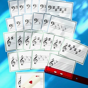 Key Signature Flashcards and Key Signature Worksheets, Major and Minor ...