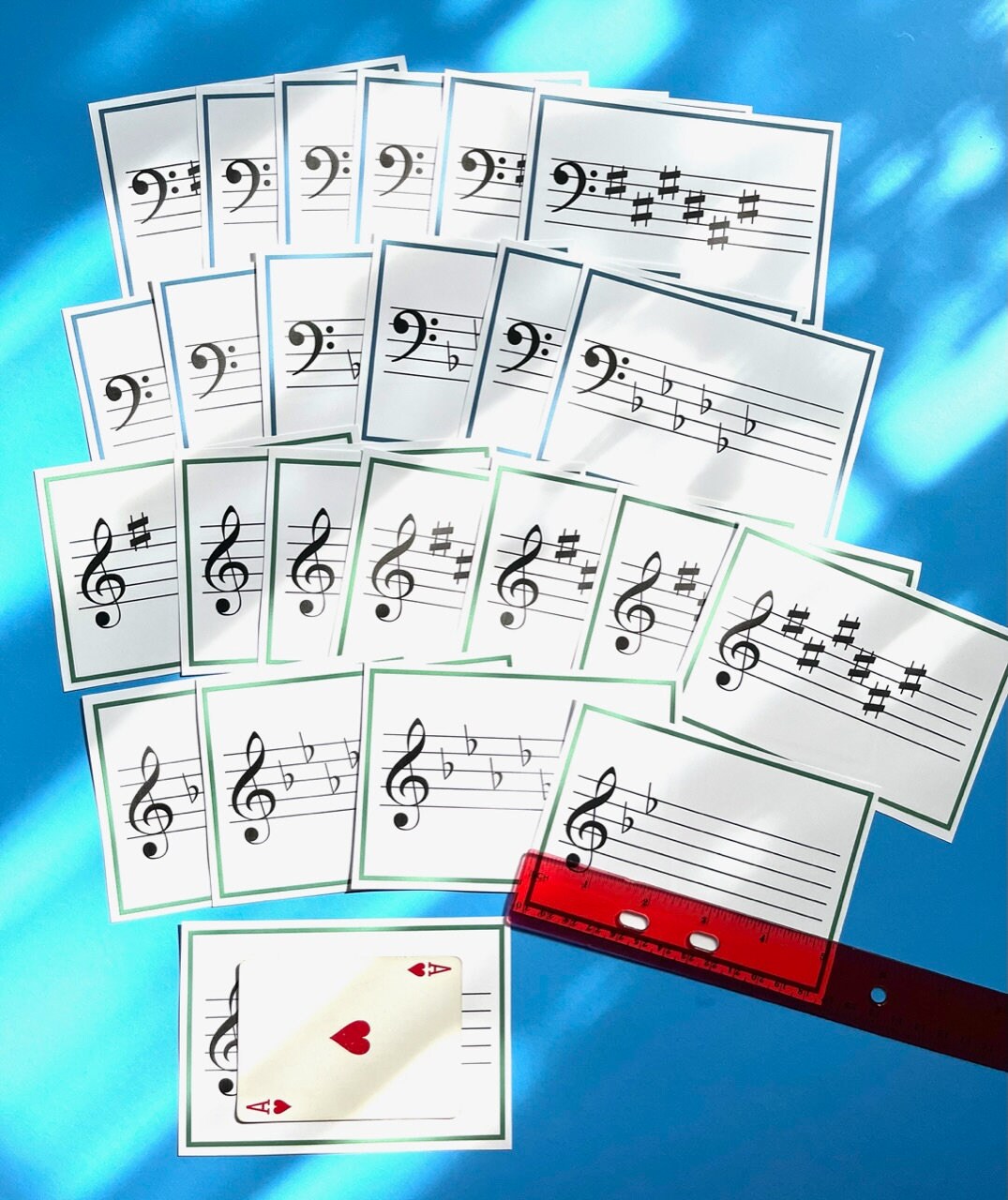 Key Signature Flashcards and Key Signature Worksheets, Major and Minor ...