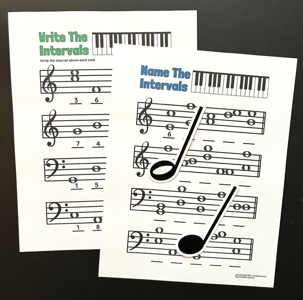 Intervals, Color by Interval, Interval Worksheets, Music Intervals ...