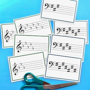 Key Signature Flashcards and Key Signature Worksheets, Major and Minor ...