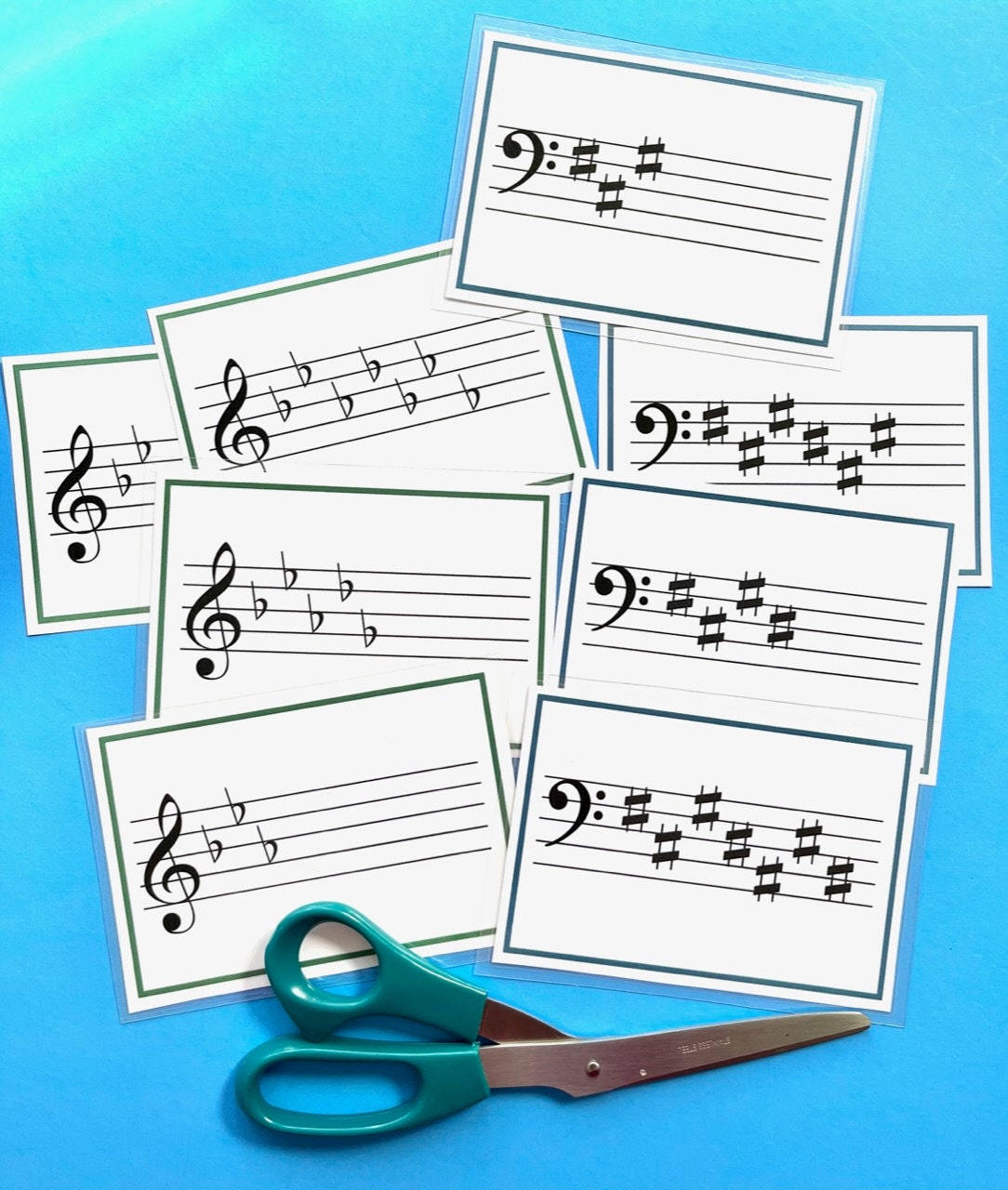 Key Signature Flashcards and Key Signature Worksheets, Major and Minor ...