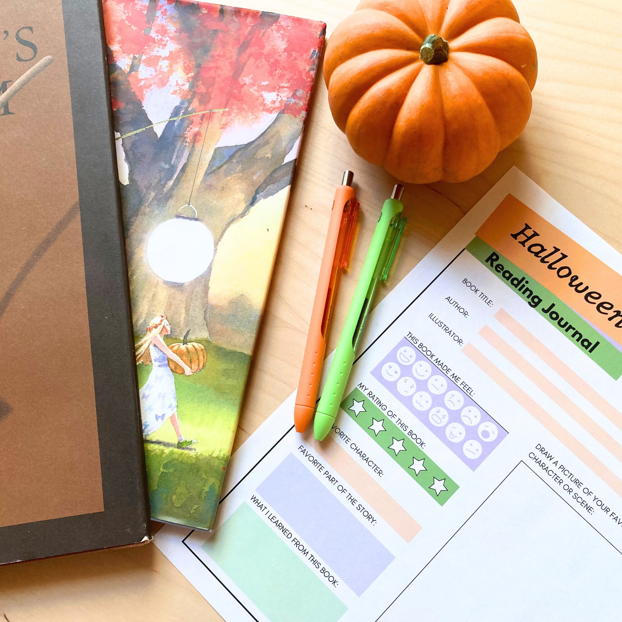Halloween Reading Journal / Log for Kids - Educational Activity ...