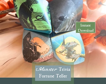 Printable Halloween Cootie Catcher Halloween Kids Games - Etsy