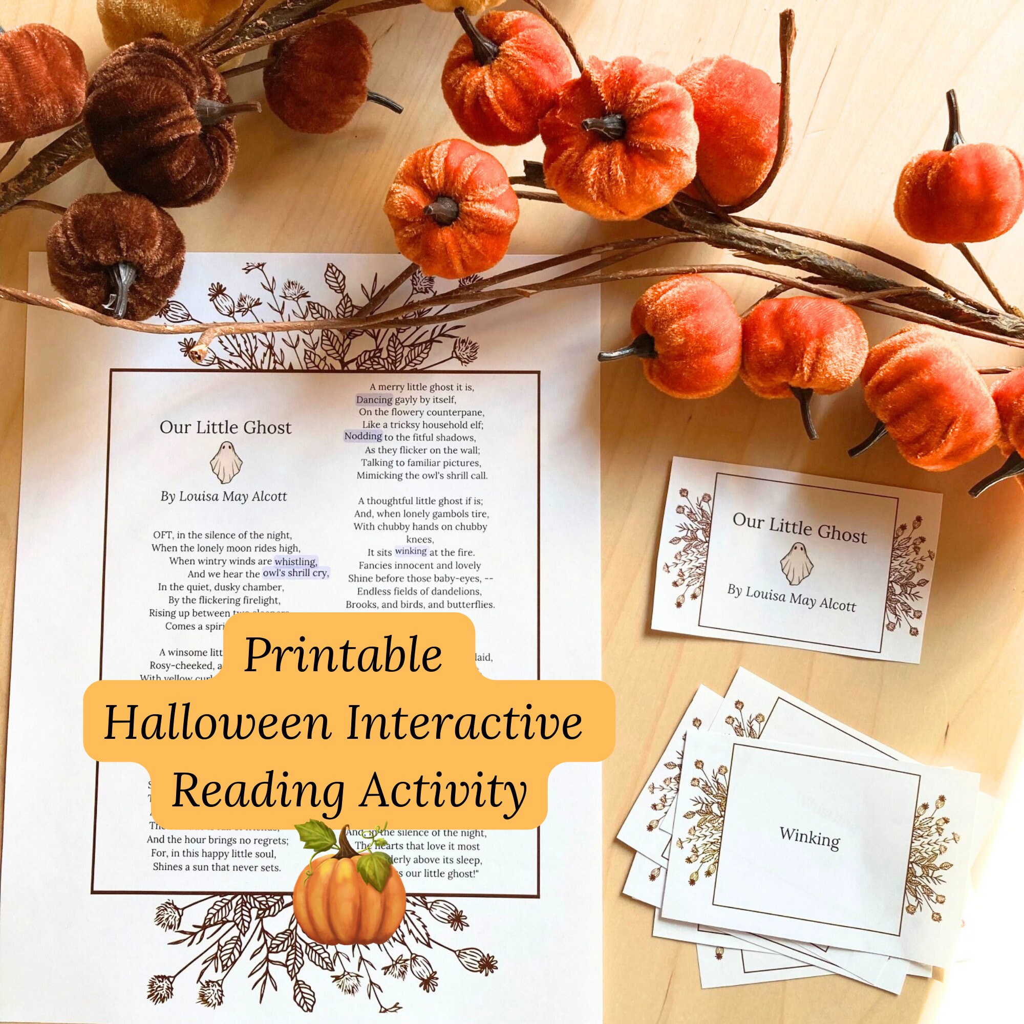 Halloween Reading Activity - Printable - Kids Literacy, Family Reading ...