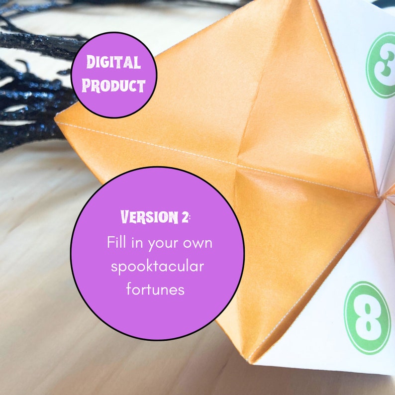 Printable Halloween Fortune Teller / Cootie Catcher - Fun Game or Party ...