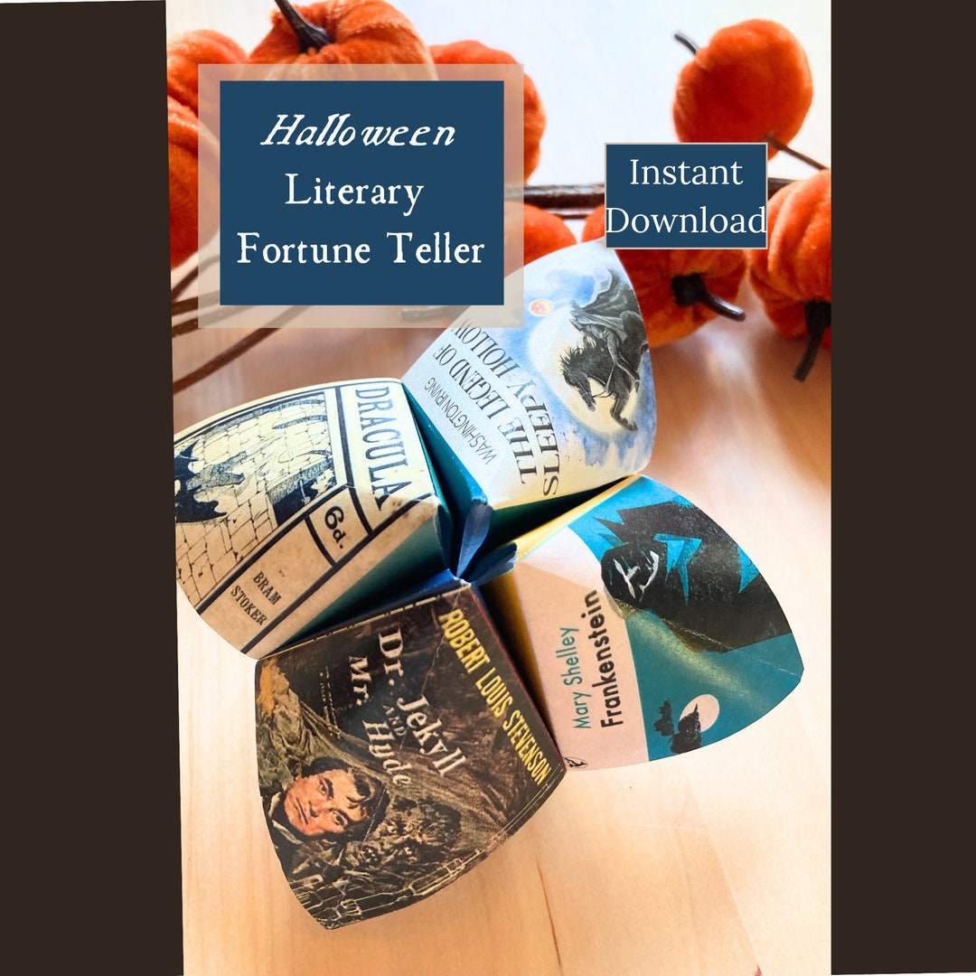 Printable Literary Halloween Fortune Teller - Instant Download ...