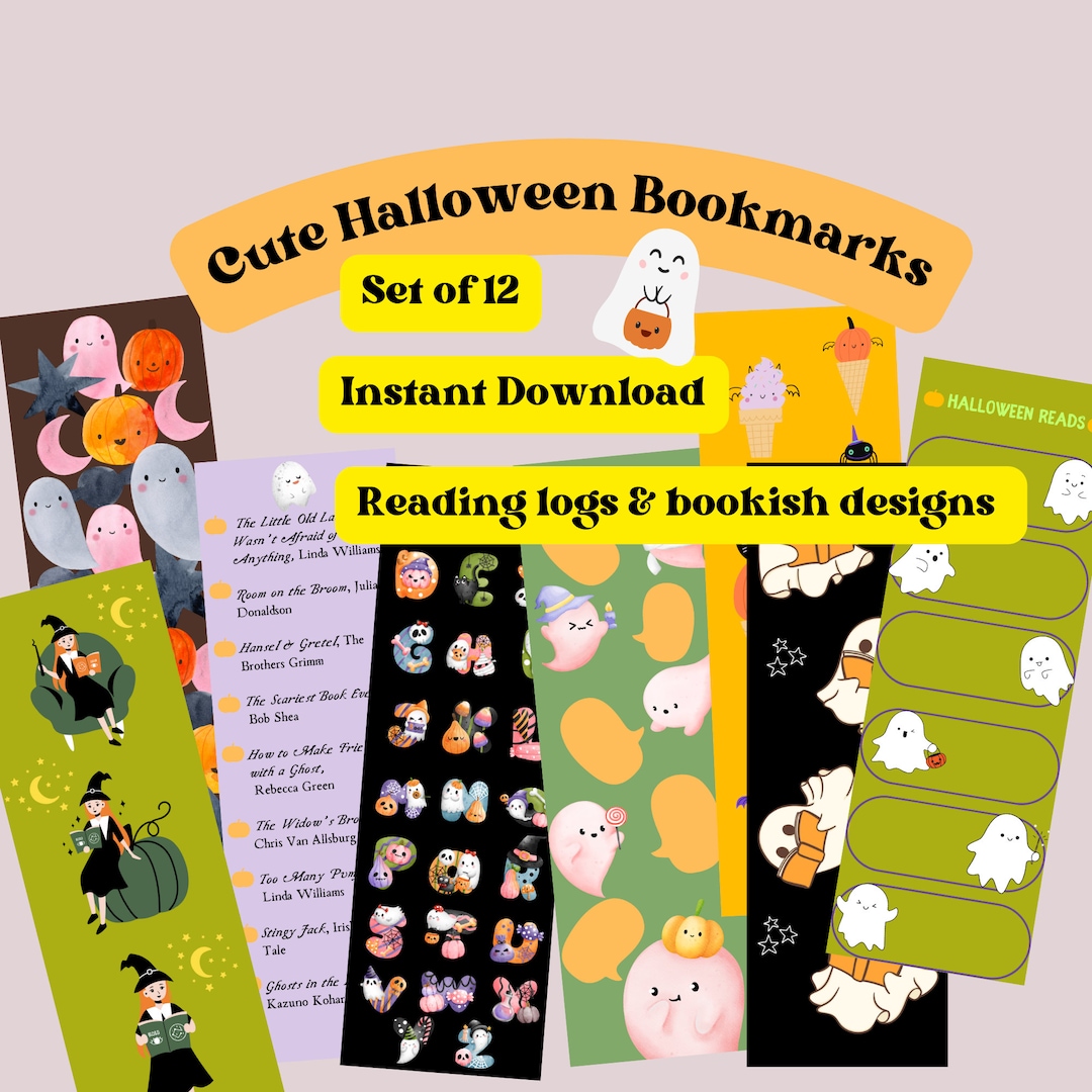 Printable Halloween Bookmarks With Reading Logs - Great for Kids or ...