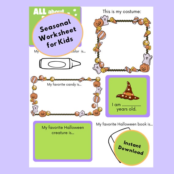 Hojas De Trabajo Divertidas De Halloween FICHAS DE ACTIVIDADES PARA