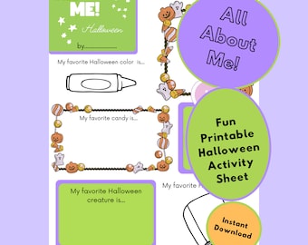 All About Me kids Printable - Etsy