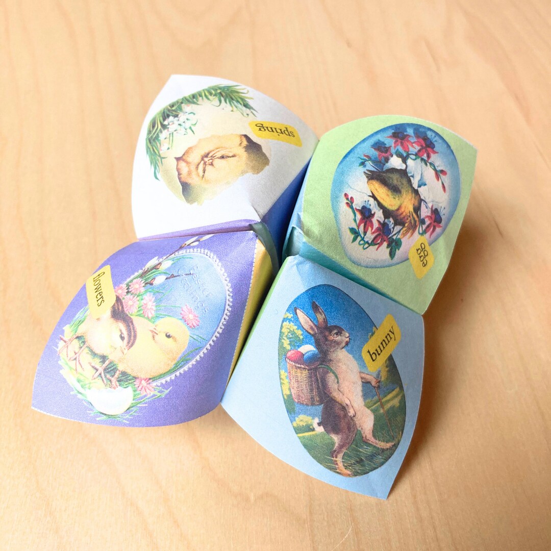 Printable Easter Fortune Teller - Holiday Game, Activity - Digital ...