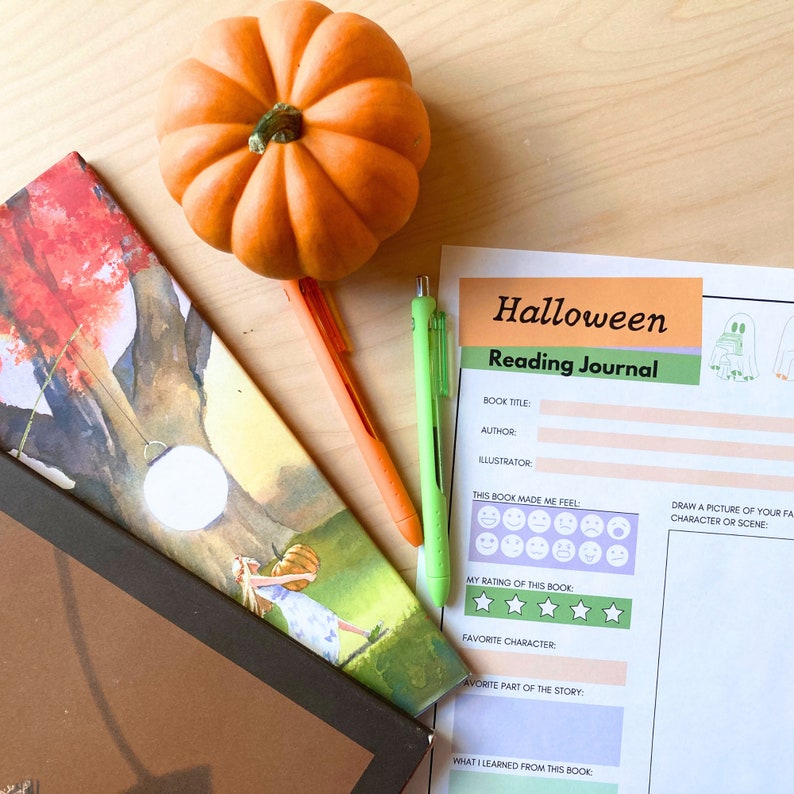 Halloween Reading Journal / Log for Kids - Educational Activity ...