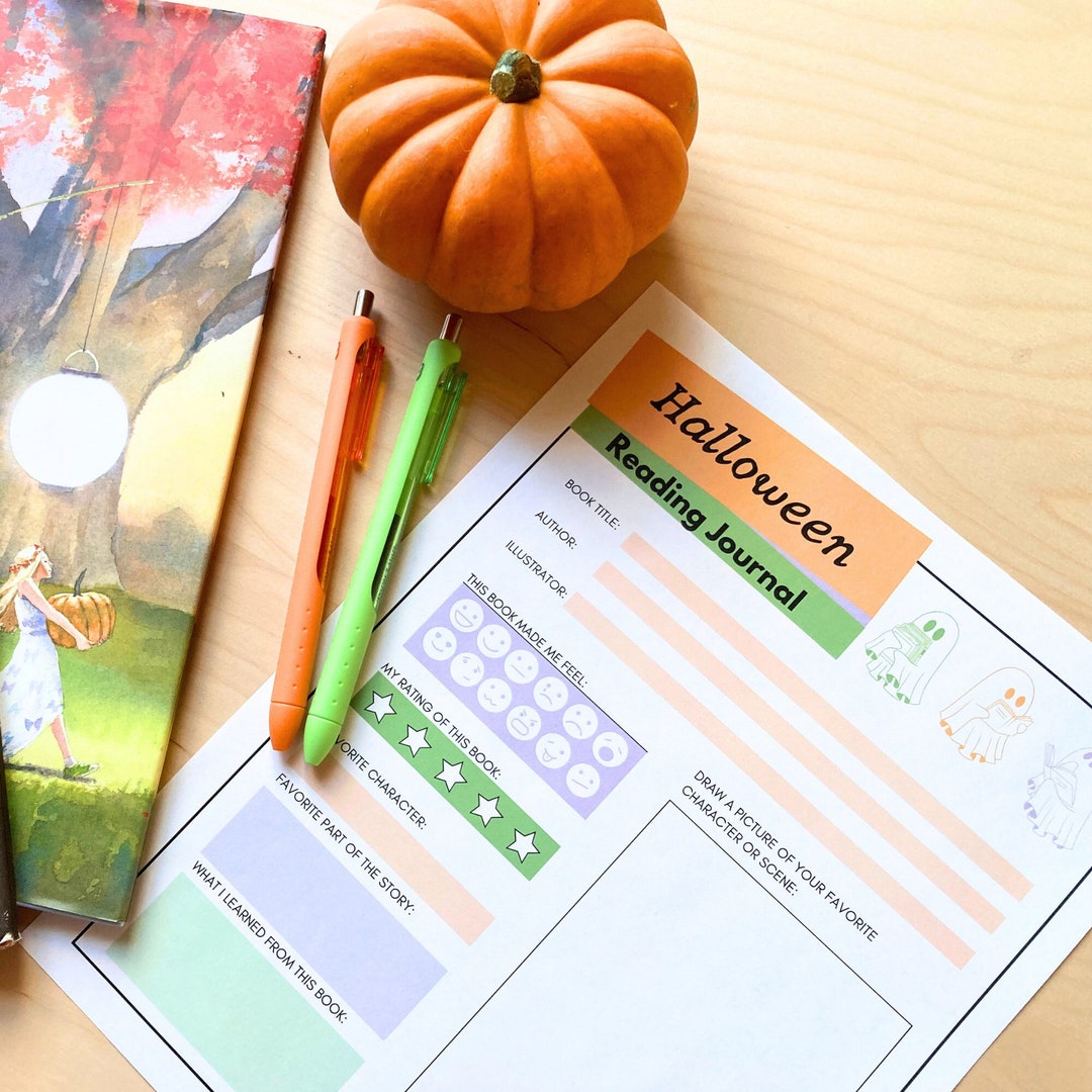 Halloween Reading Journal / Log for Kids - Educational Activity ...