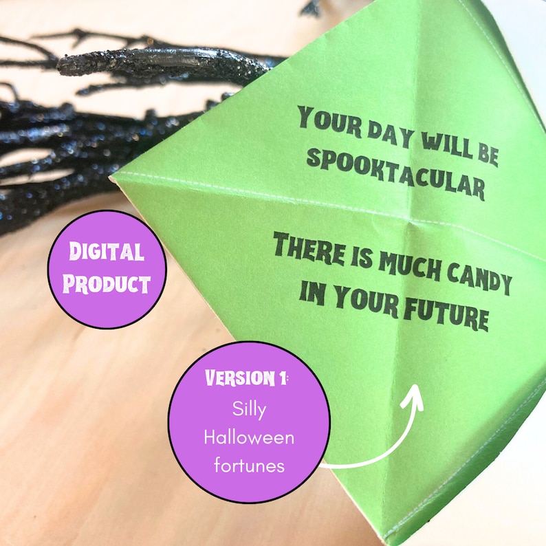 Printable Halloween Fortune Teller / Cootie Catcher - Fun Game or Party ...