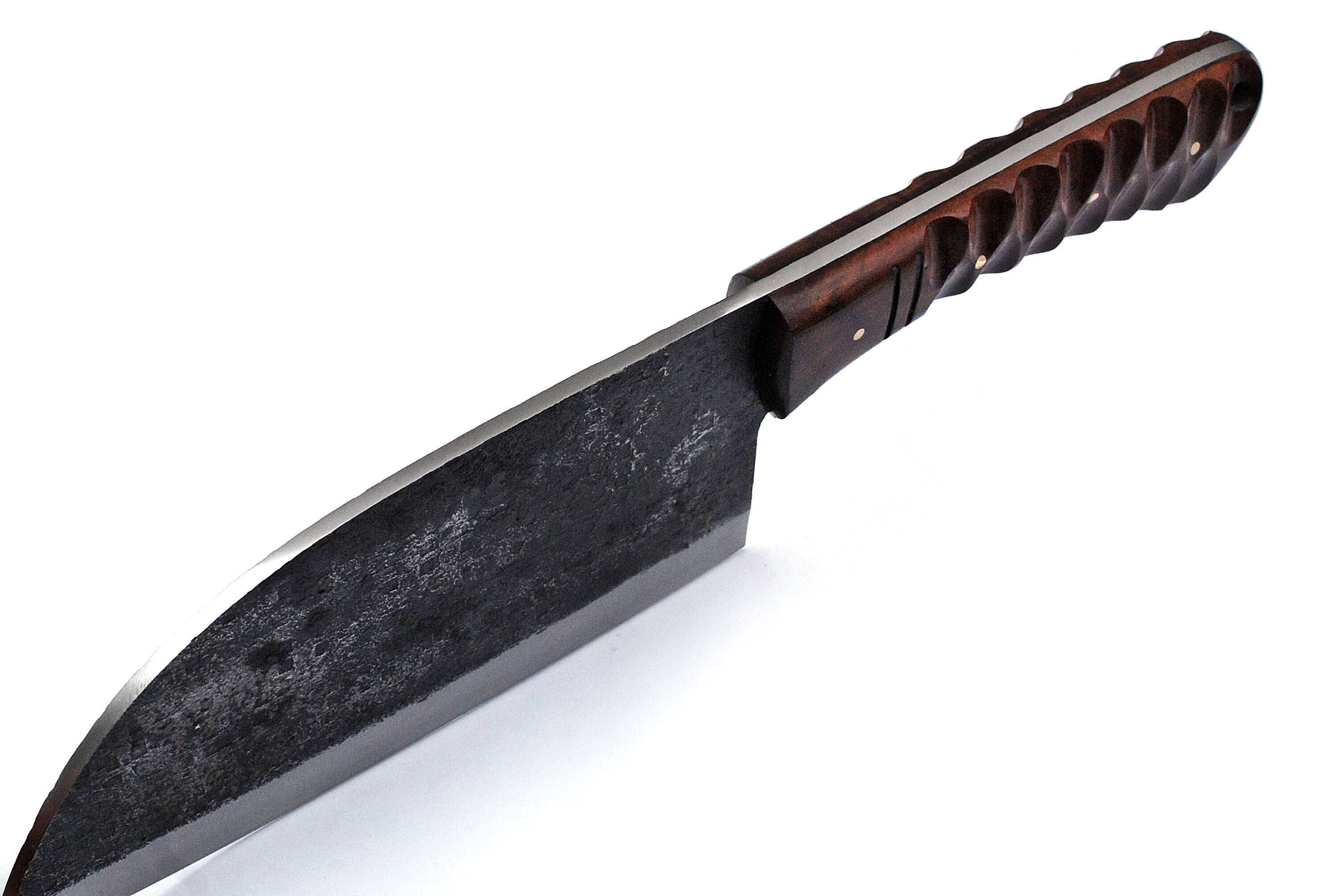 Chef Cleaver Handmade High Carbon Steel Chef’s Knife, Carved Wood ...